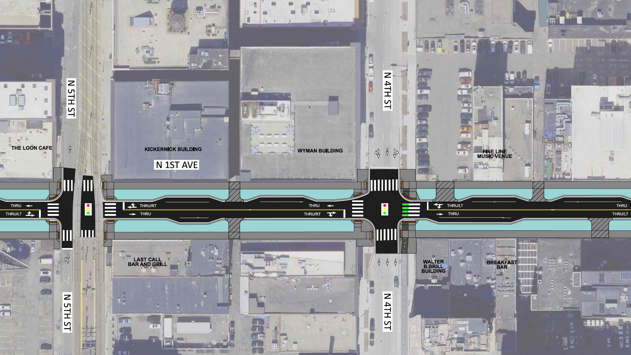 Draft Layout Revealed for 1st Avenue North Redesign